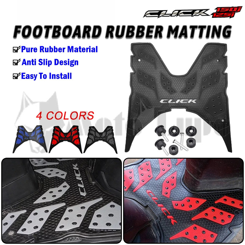 HONDA CLICK 125i /150i Footboard Rubber Matting With Bolts For CLICK V1 ...