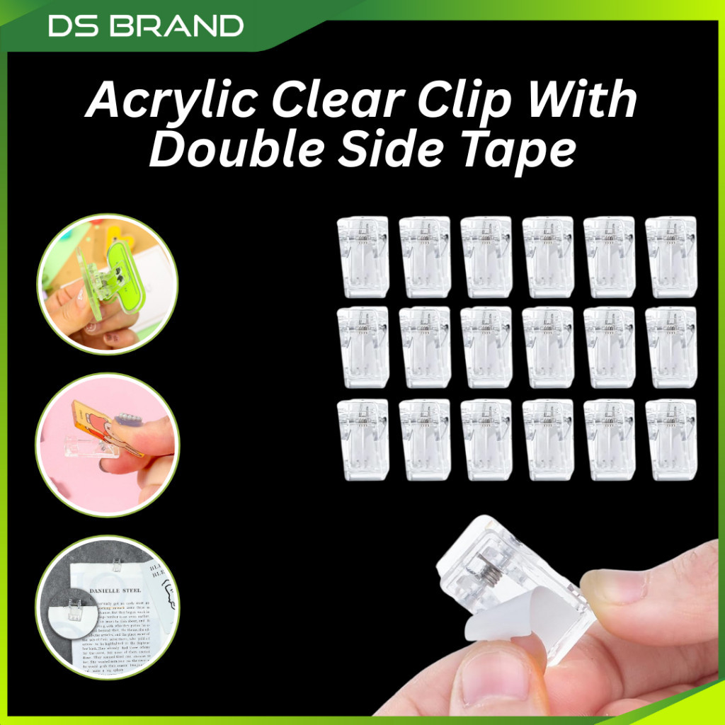 KLIP AKRILIK NAMETAG / NAMETAG CLEAR CLIP ( WITHOUT TAPE / ONE SIDE ...