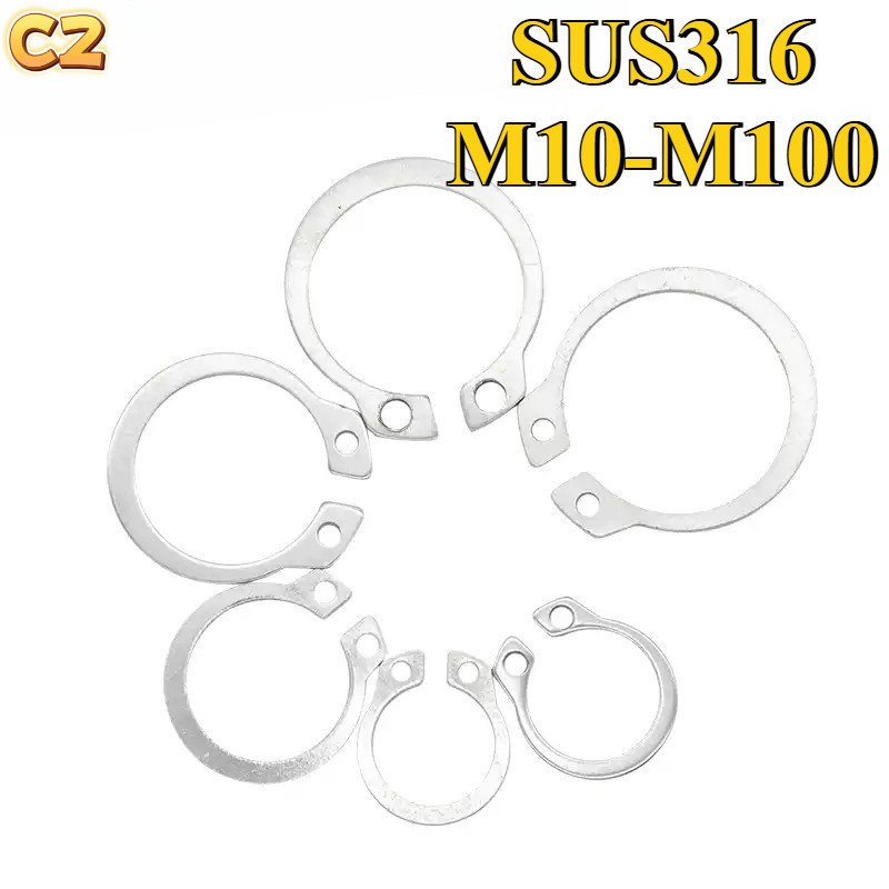 SUS316 M10 - M100 Retaining Rings, Stainless Steel Lock Washers for ...