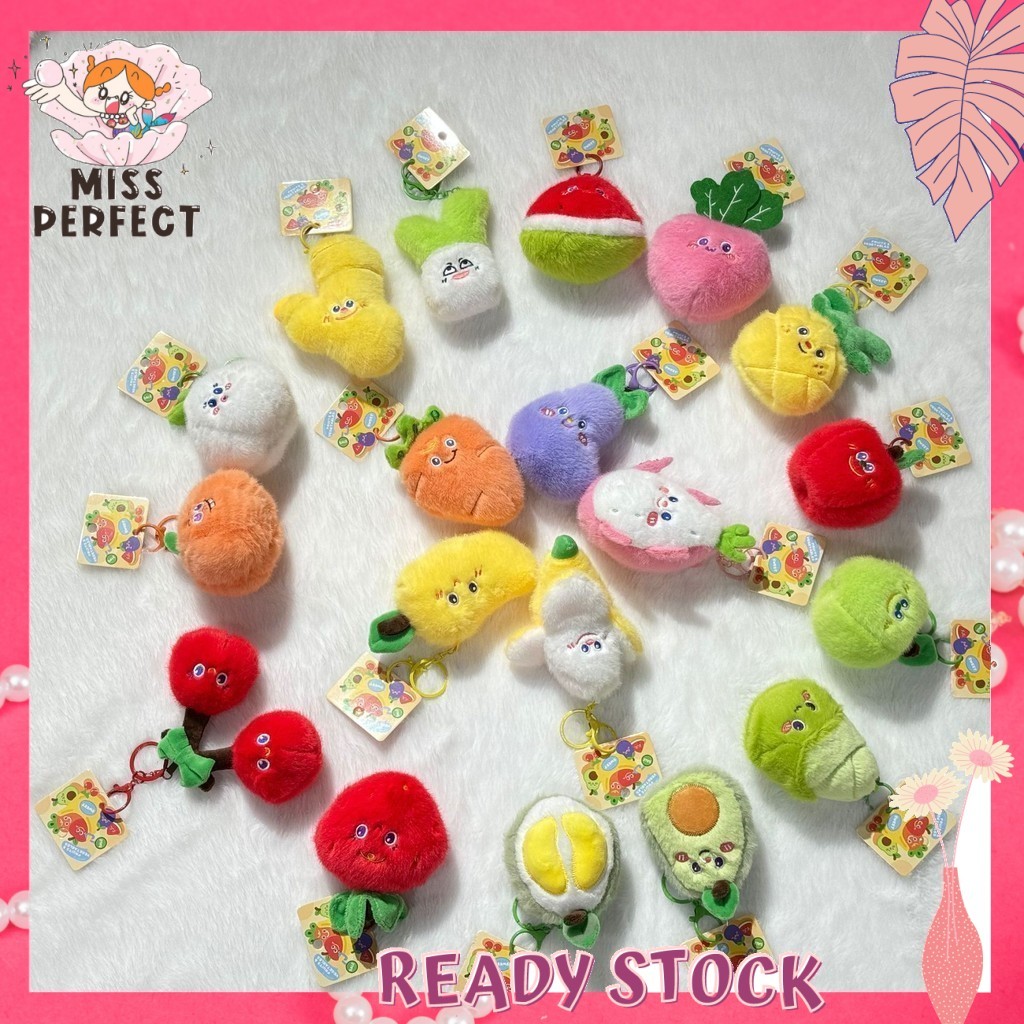 Cute Plush Fruit Keychain - Mango, Watermelon, Mini Banana, Vegetable ...