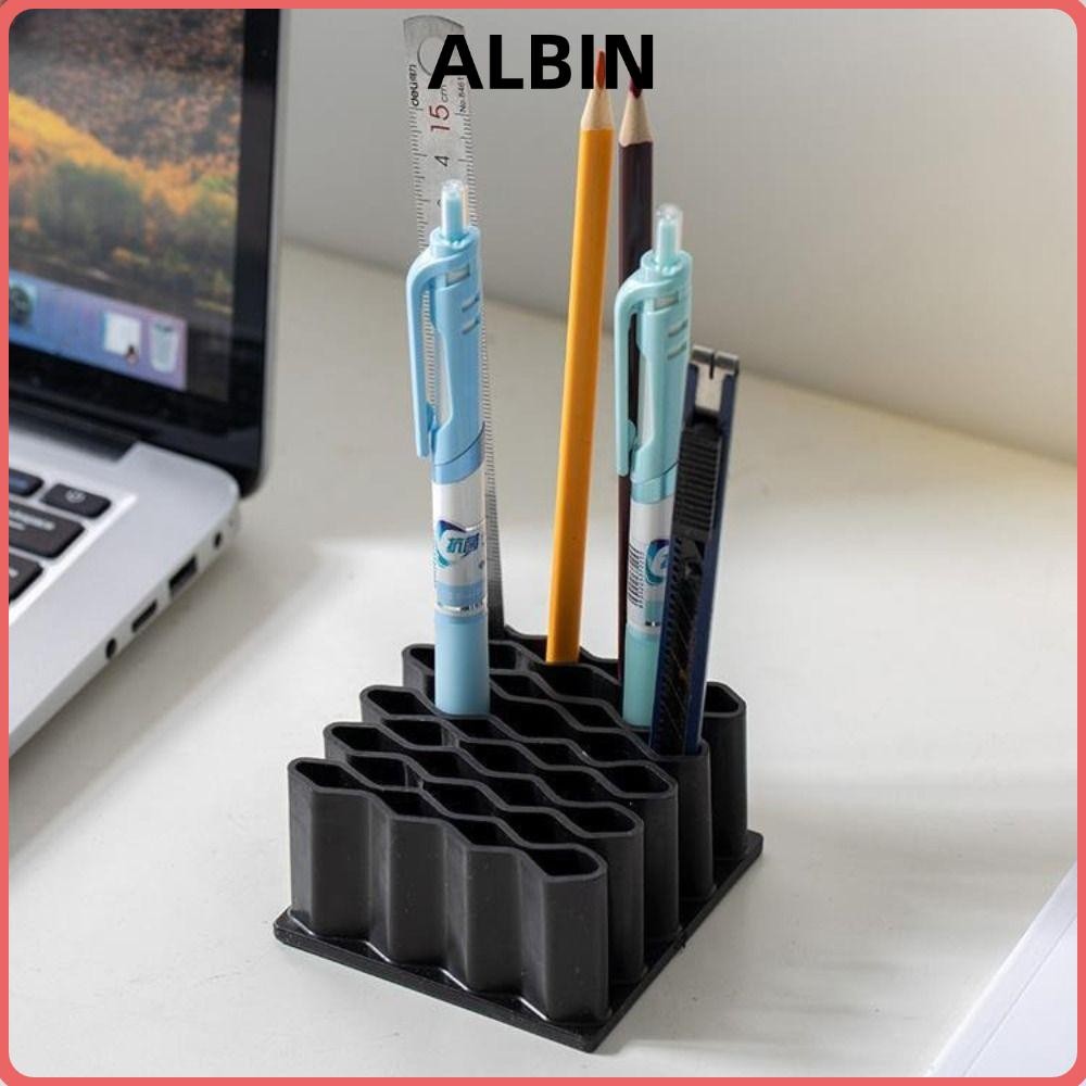 ALBIN Pencil Storage Rack, Silicone Wave Shape Wave Pen Holder, Wavy ...