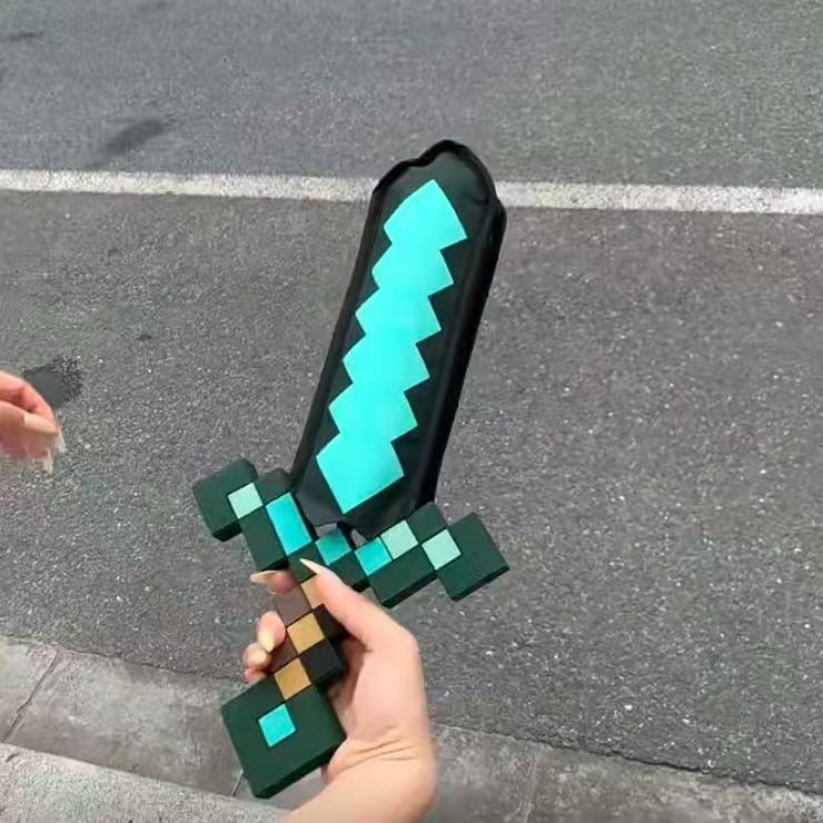 Mc Minecraft Umbrella Handsome Unique Minecraft Diamond Sword Folding ...