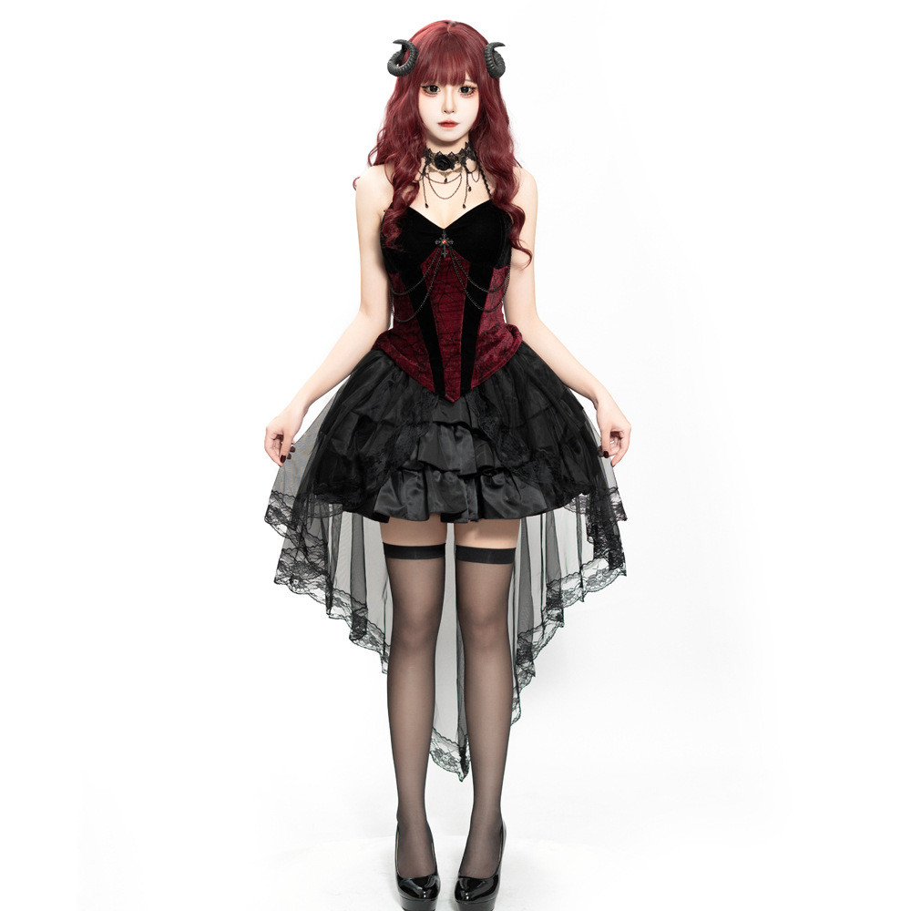 Halloween Adult COS Duchess Vampire Dark Gothic Witch Stage Cosplay ...