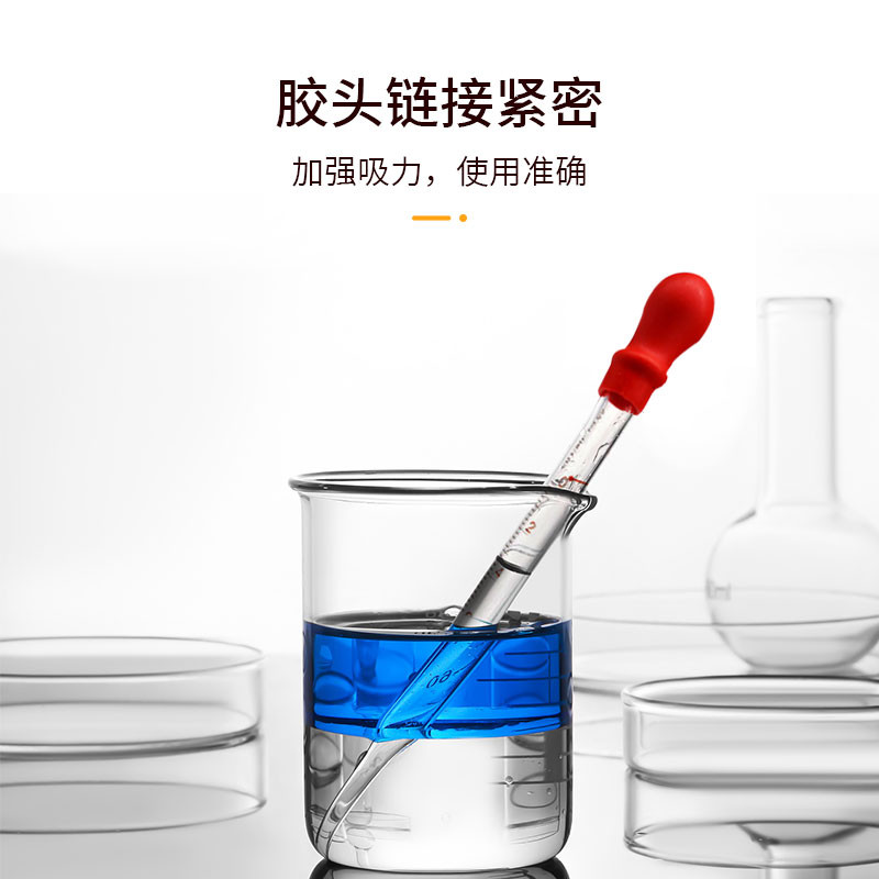 Rubber Tip Dropper Glass Scale Dropper 1 2 3 5 10ml Laboratory Red ...
