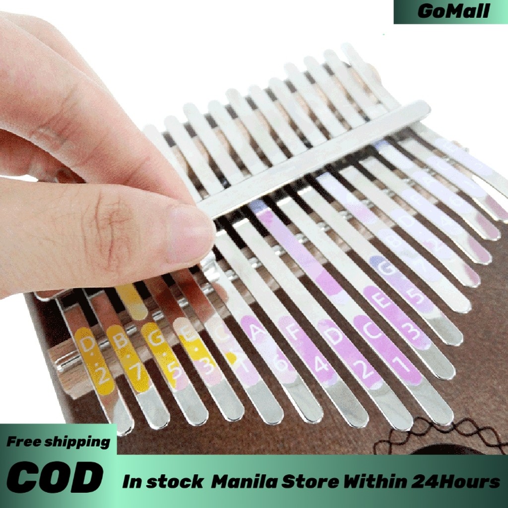 kalimba notes sticker thumb piano finger pinao colorful sticker ...