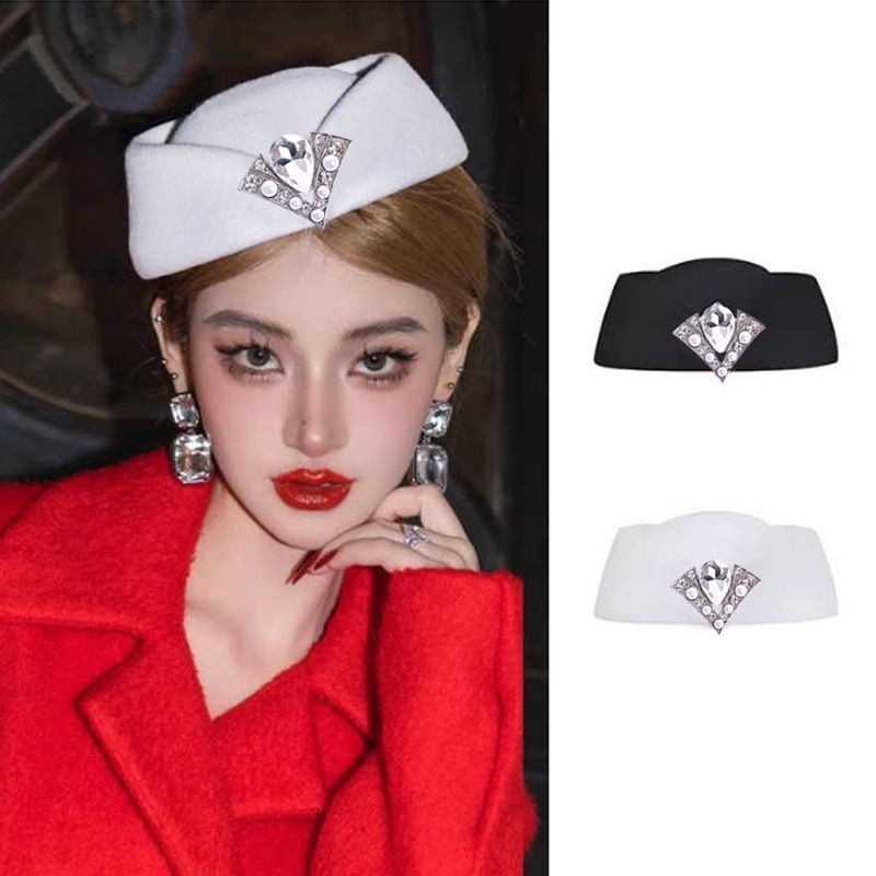 2025 New Product Small Top Hat Hepburn Style French Flat Top Small Top ...