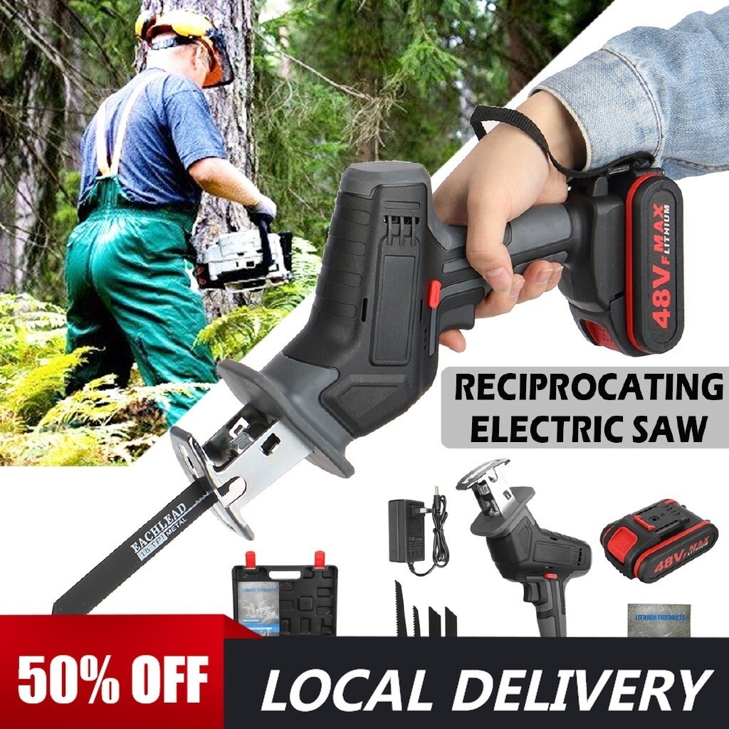 Reciprocating Saw Kit Outdoor Electric Saw with 4PCS Blades for Wood ...