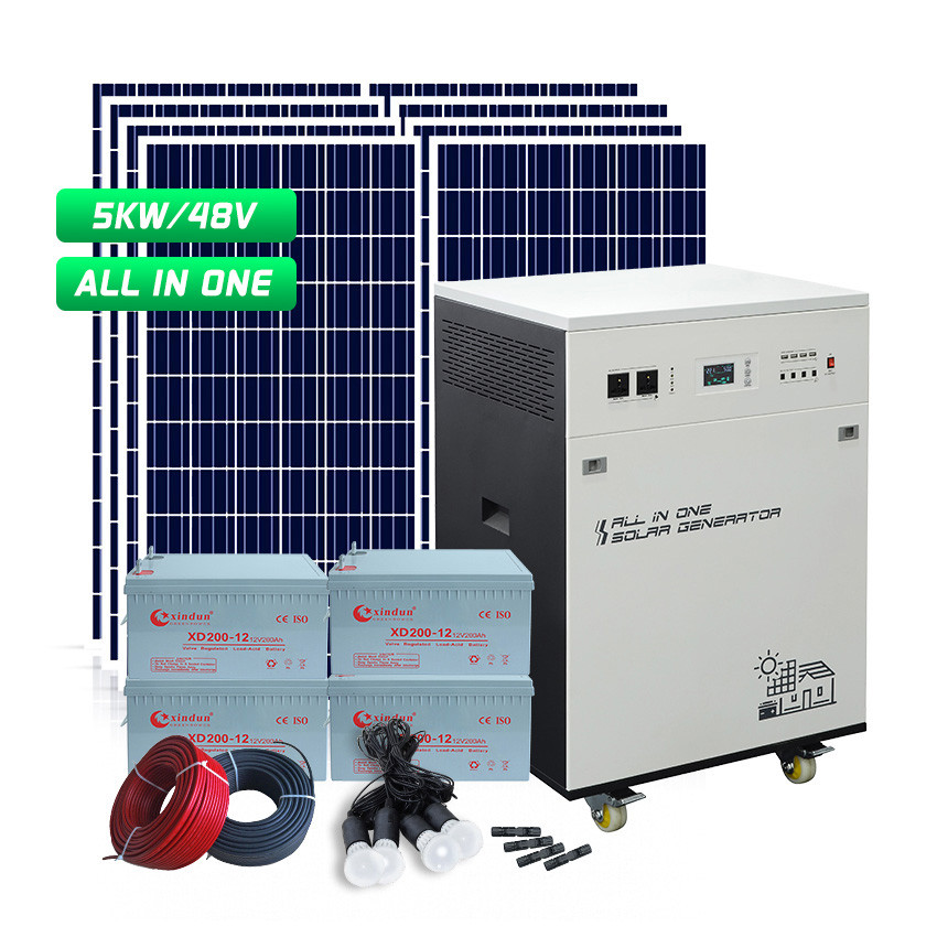 High Power Portable Electric 5000w 200w 5kw Solar Power Generator 2000w ...