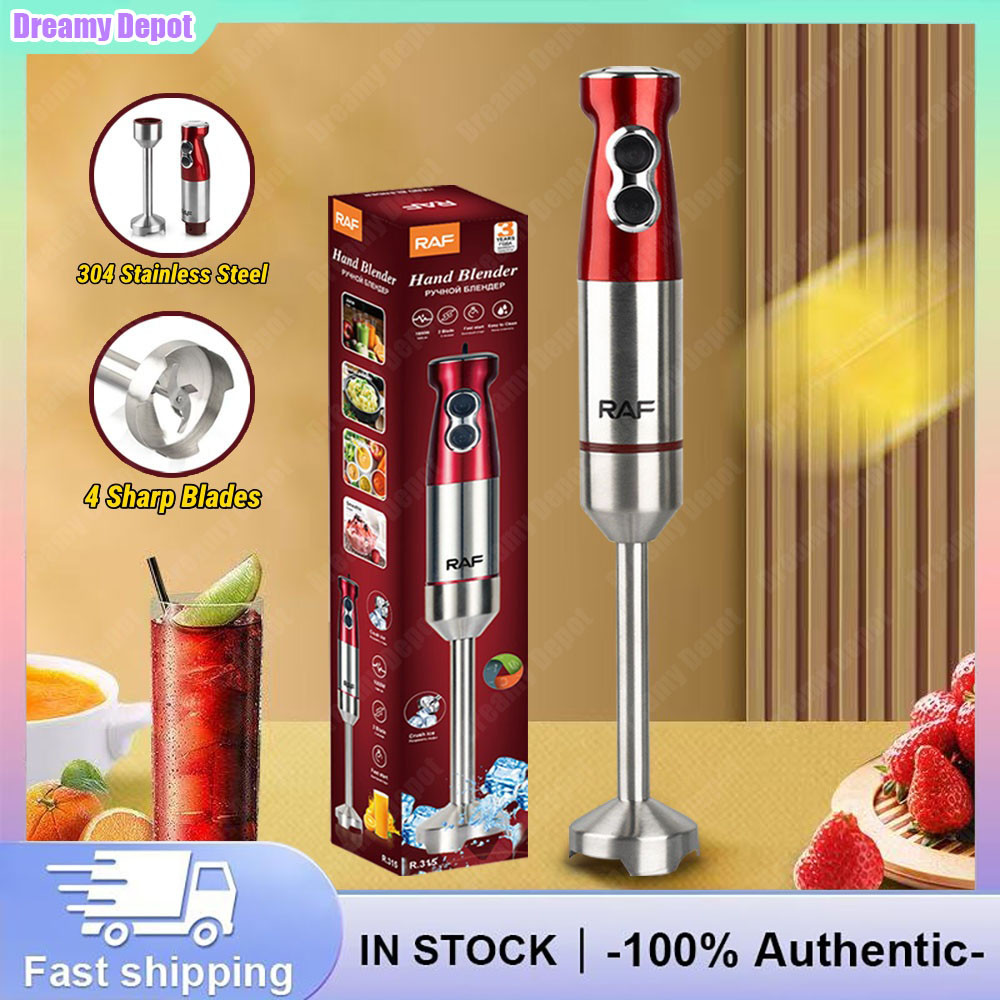 Hand Blender powerful 200W Immersion type 304 stainless steel blade ...