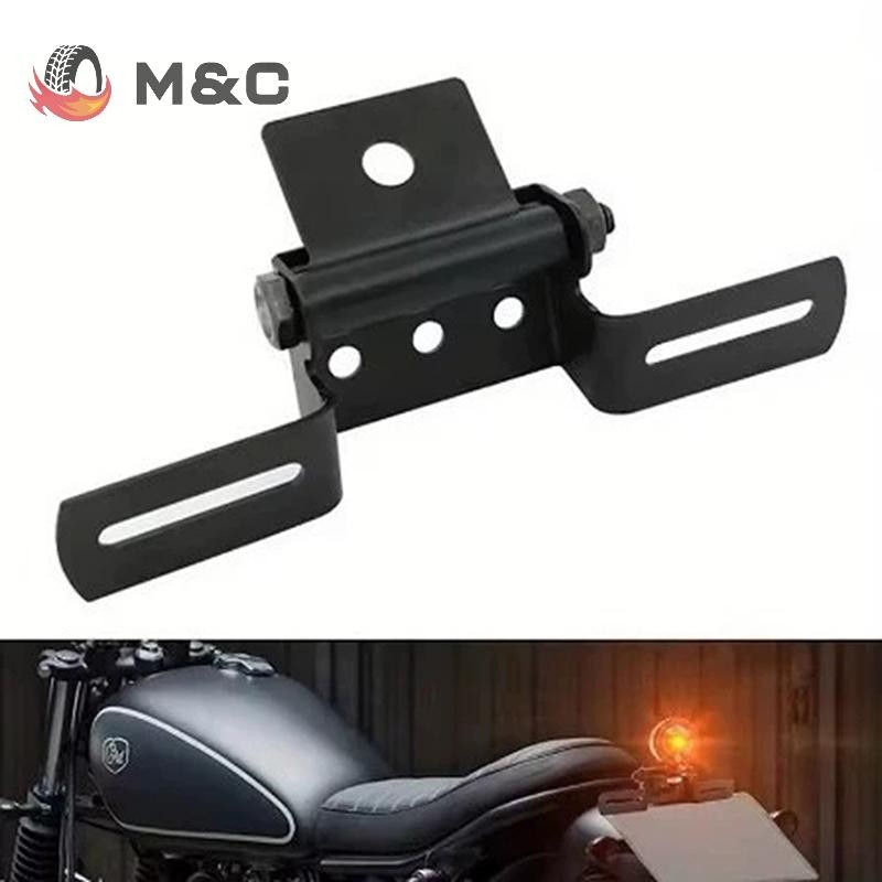 TCPH Adjustable Motorcycle License Plate Mount Holder Universal Folding ...