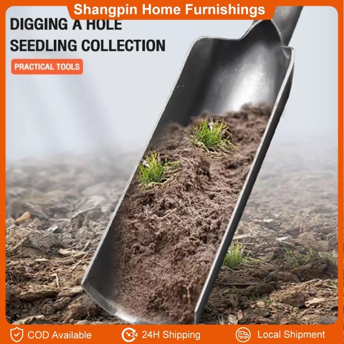 Thickened Manganese Steel Garden Shovel - Handheld Soil Digger Tool for ...