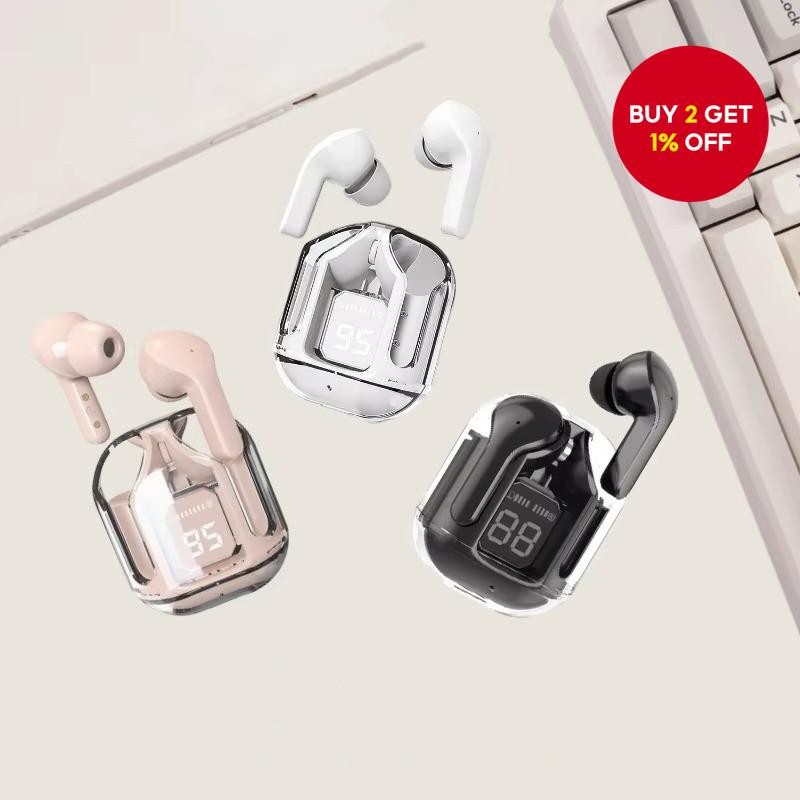 New T2 Wireless Mini Earbuds with LED Power Display, TWS Headset ...