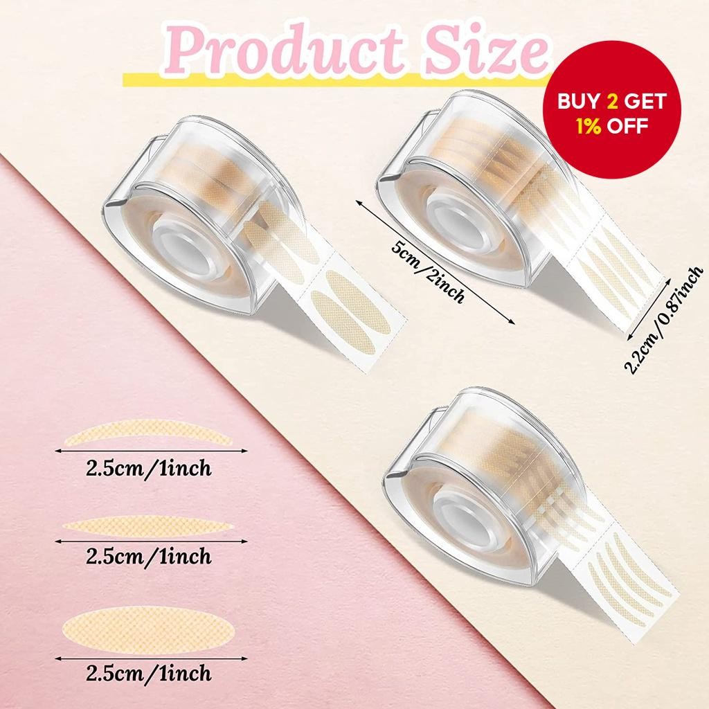 New 600pcs Natural Eyelid Tape, Breathable Eyelid Strips, Waterproof Invisible Eyelid Stickers ...