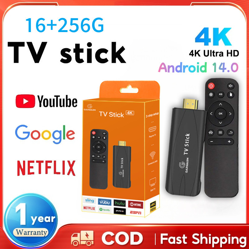 Android TV Box TV Stick 4K HD 16+256GB Wifi Smart TV Media Mini TV Box ...