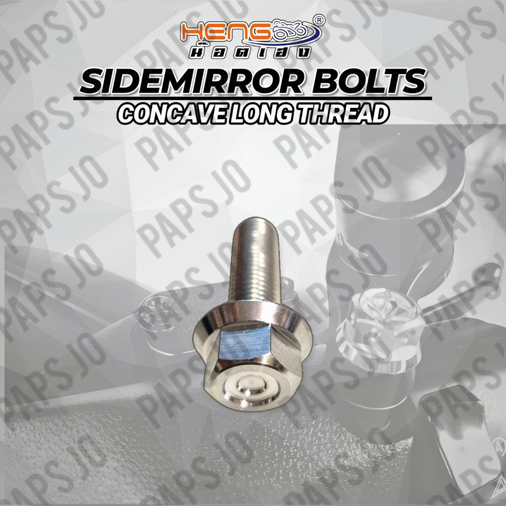 HENG CONCAVE SIDEMIRROR BOLTS LONG THREAD | Shopee Philippines