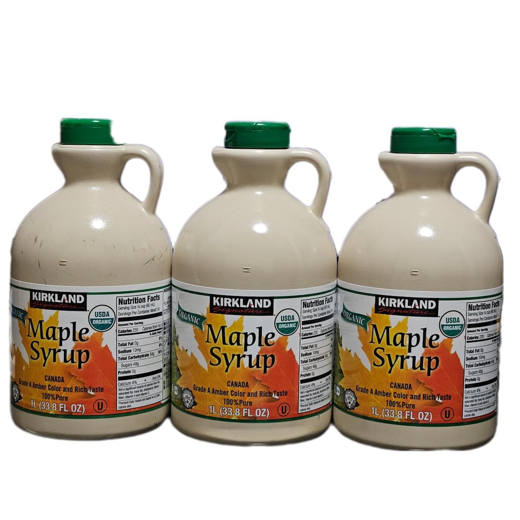 3-Pack Kirkland Signature Costco Organic Maple Syrup 1329g | Shopee ...