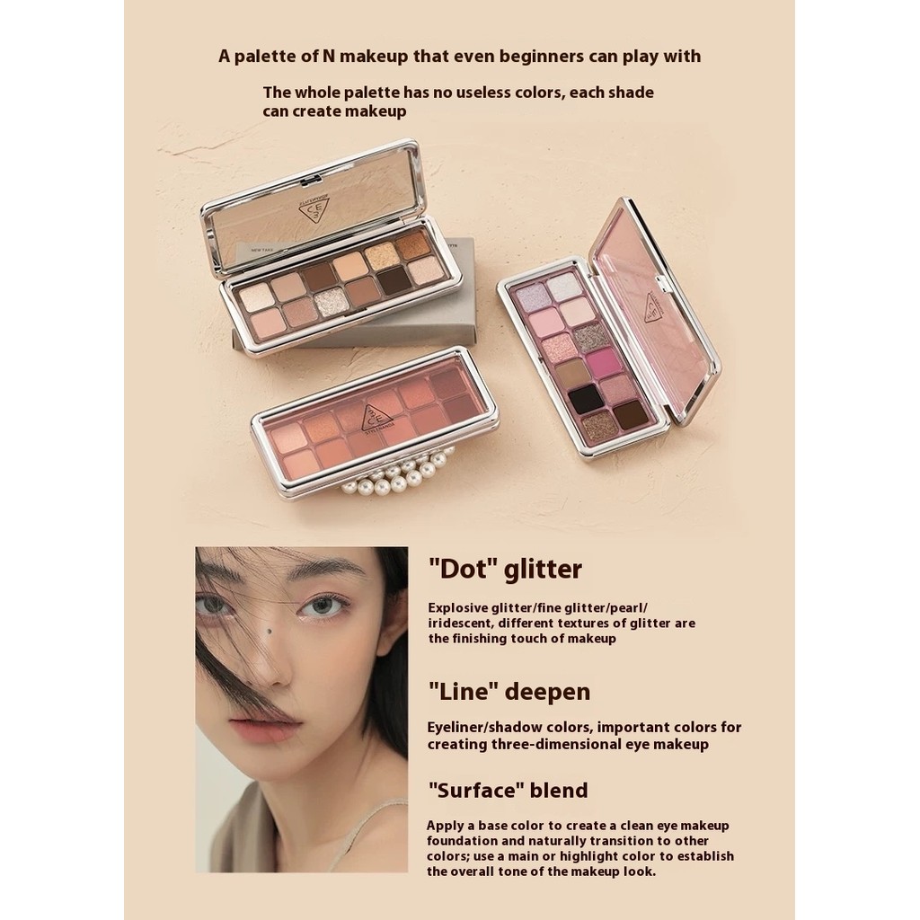 3CE New Take Eyeshadow Palette Twelve colors9.5g | Shopee Philippines