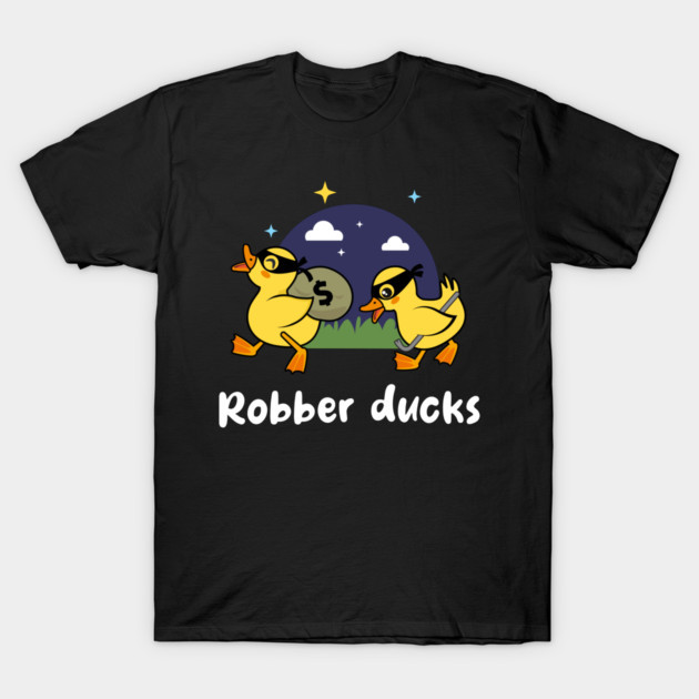 Vintage Robber ducks (on dark colors) T-Shirt Authentic Cotton 1 ...