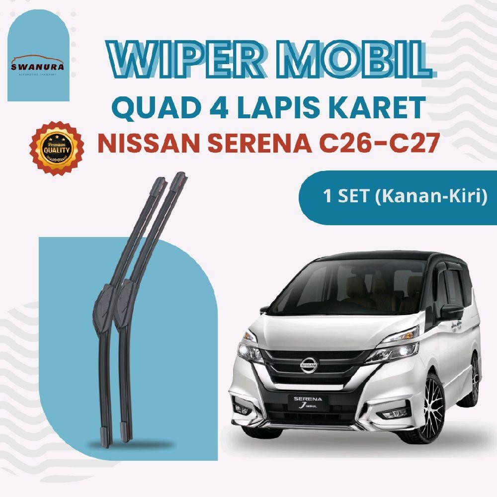 4-Layer Rubber Quad Wiper for Nissan Serena C26/C27 Banana Model 1 Set ...