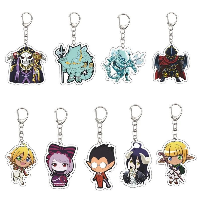 55MM Anime Overlord Keychain Ainz Ooal Gown/albedo/Shalltear ...