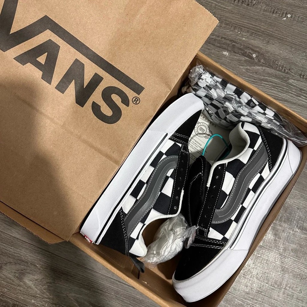 98Free Shipping High Version Vans Vance Black Checkered Size36-44 Men's ...