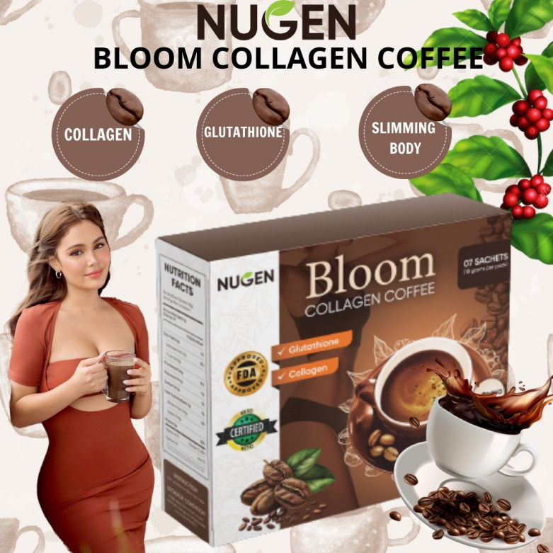 NUGEN Bloom Collagen Coffee Brightenning Skin Slimming Body Drink Diet ...