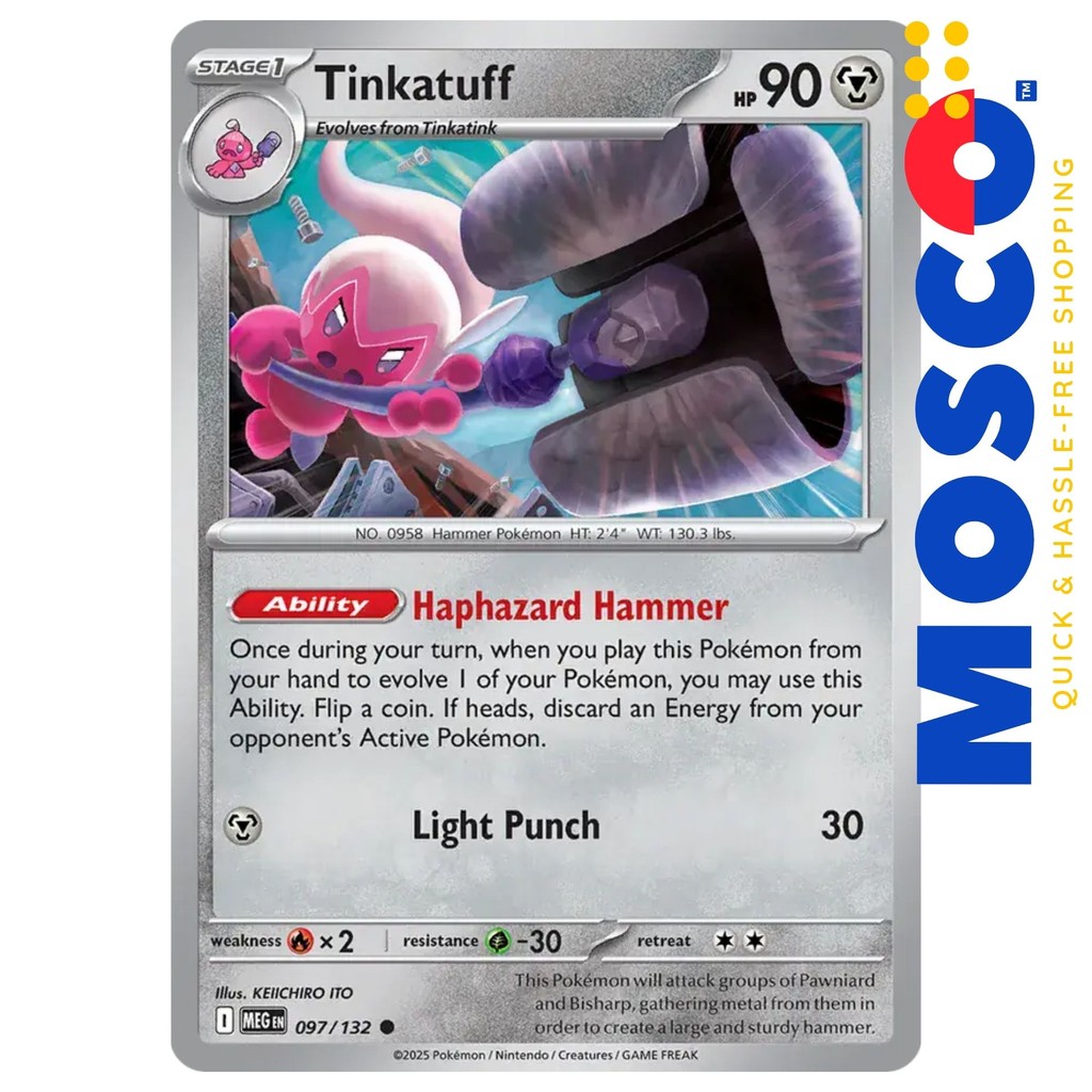 Tinkatuff - 097/132 ME01 Mega Evolution Base | Pokemon TCG | Shopee ...