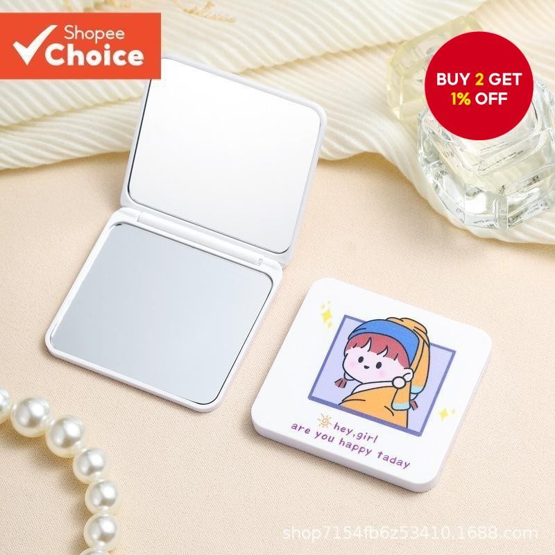 Makeup Mirror Portable Small Mirror Cartoon Cute Makeup Mirror Portable ...
