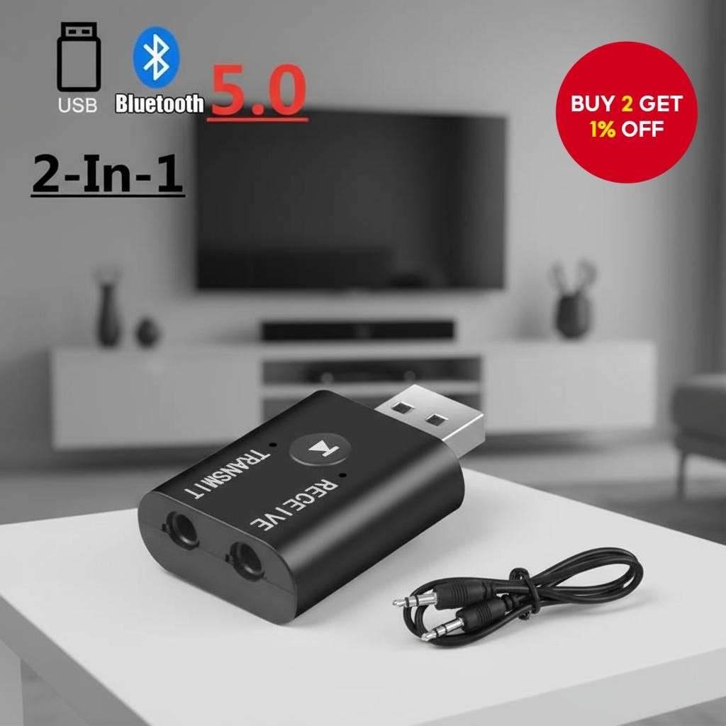Bluetooth 5.0 USB Dongle Wireless Stereo Adapter for Car TV Kit ...