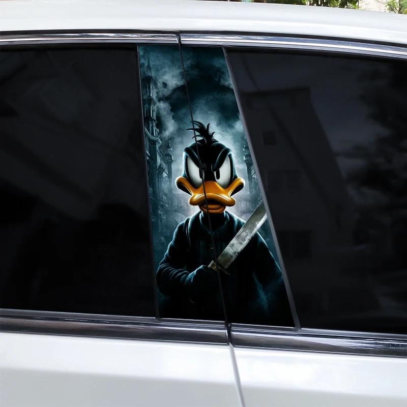 Car pillar stickers Car pillar stickers2pcs Evil Duck Car Sticker Car B ...