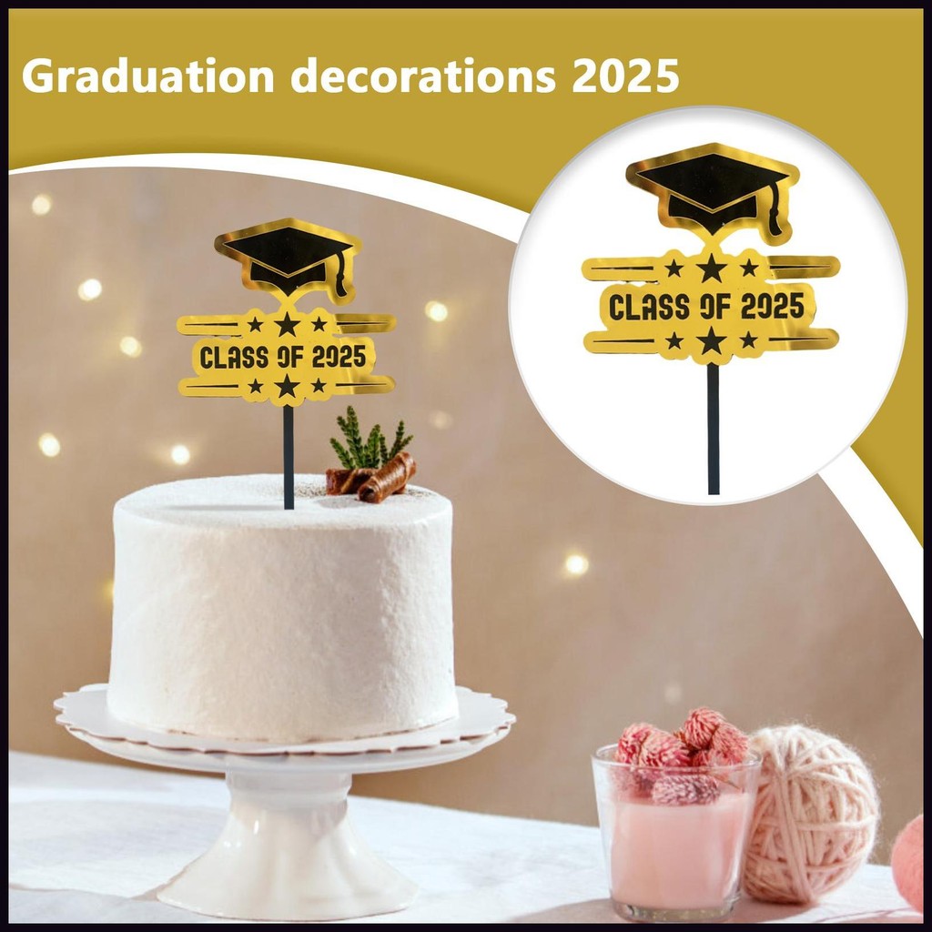 Class of 2025 Cupcake Toppers Graduation Decorations 2025 Cupcake ...