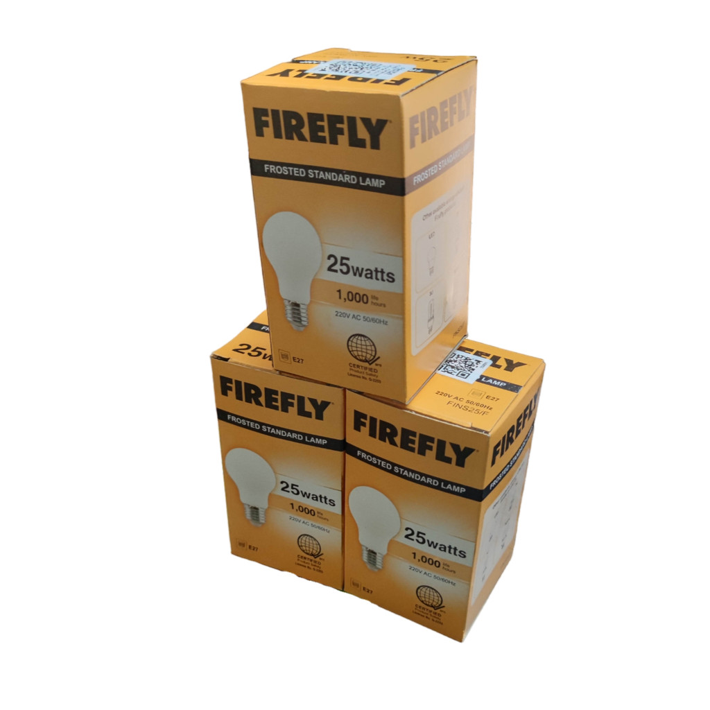 Firefly 25W Incandescent Bulb 220V E27 Frosted - FINS25/F(3PCS ...
