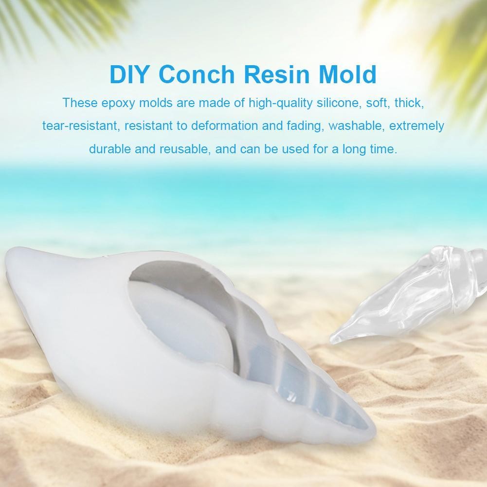Sea Shell Mold For Resin 3D Conch Silicone Candle Mold Sea Snail Epoxy ...