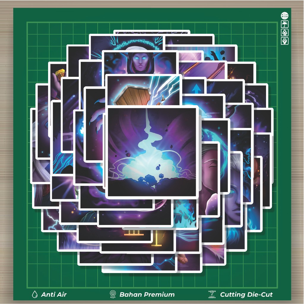 HOT 50 PCS STICKERS Rpg Night Elf Skill Icons Stickers Fashion Cars ...