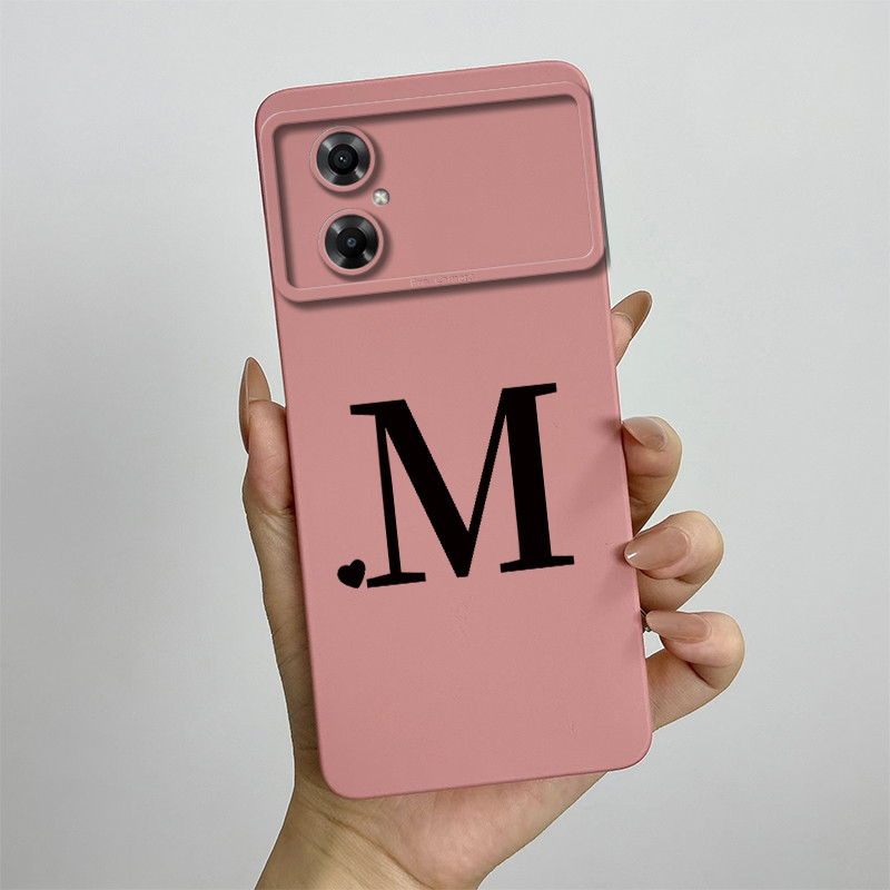 For Xiaomi Redmi Note 11R Shockproof Bumper Cute Initial Letters Soft ...