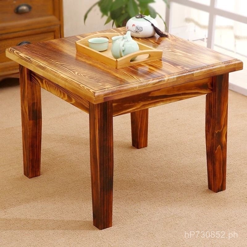 Small Square Table Balcony Solid Wood Table Low Table Tea Table ...