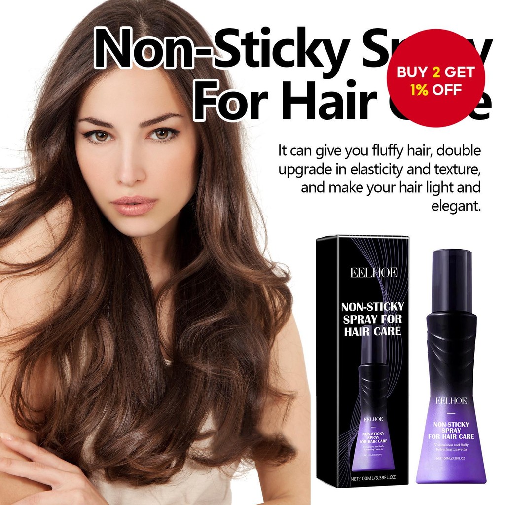 Leave-In Refreshing Volume Non-Sticky Spray for Hair Care, Long-Lasting ...