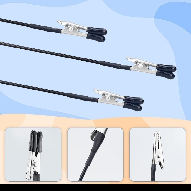 20pcs Metal Model Painting Alligator Clips Stick with Rubber Tips ...