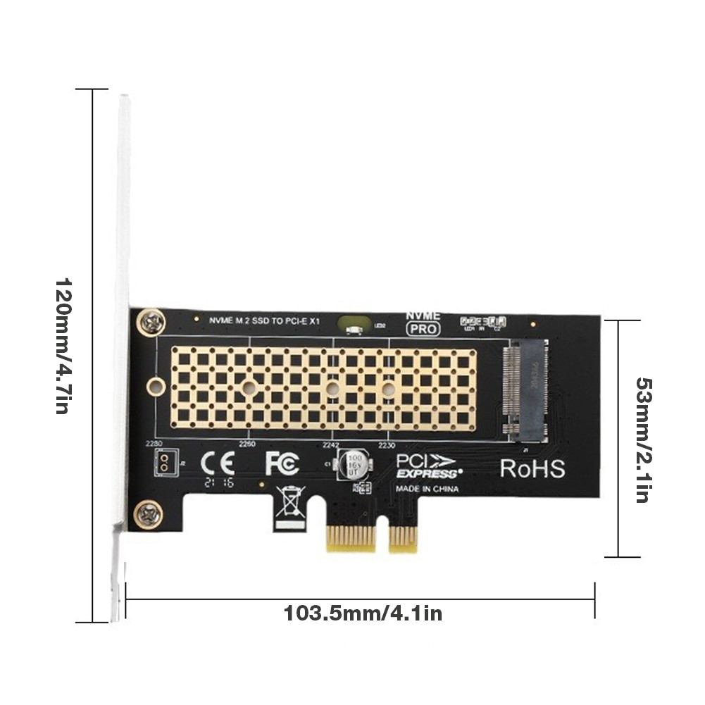M.2 NVME SSD To PCIe 3.0 X1 Adapter Card 8Gbps M.2 NVME To PCIe 3.0 X1 ...