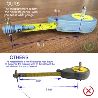 Rotating Tape Measure Beam Compass with 10 Pencil Leads, Rotape Beam ...