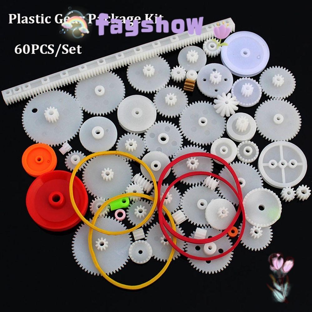 FAYSHOW2 60PCS/Set Plastic Gears Kids Gift Accessories Set Toy Motor ...