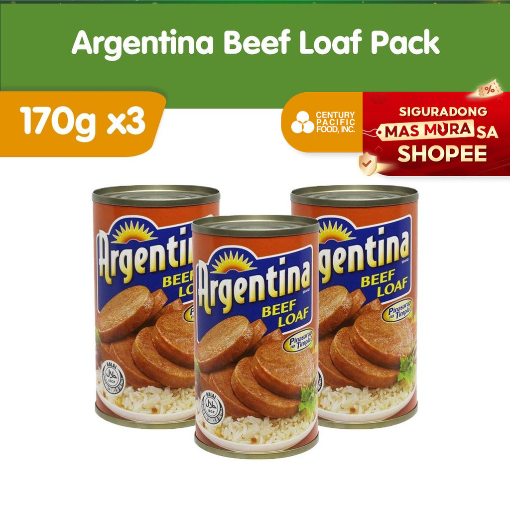 Argentina Beef Loaf 170g (Pack of 3) - Halal Certified | Shopee Philippines