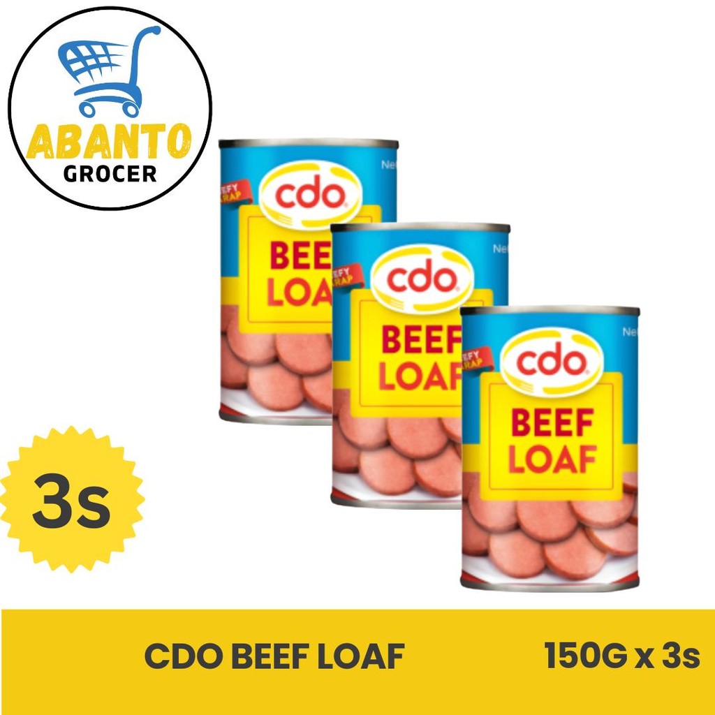 CDO Beef Loaf Canned Goods 150 g x 3s | Shopee Philippines