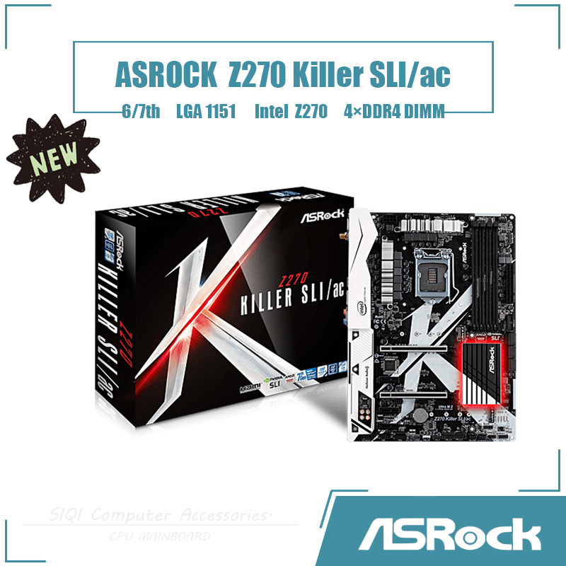 [NEW] Asrock Z270 Killer SLI/ac Motherboard 4×DDR4 DIMM Intel Z270 ...