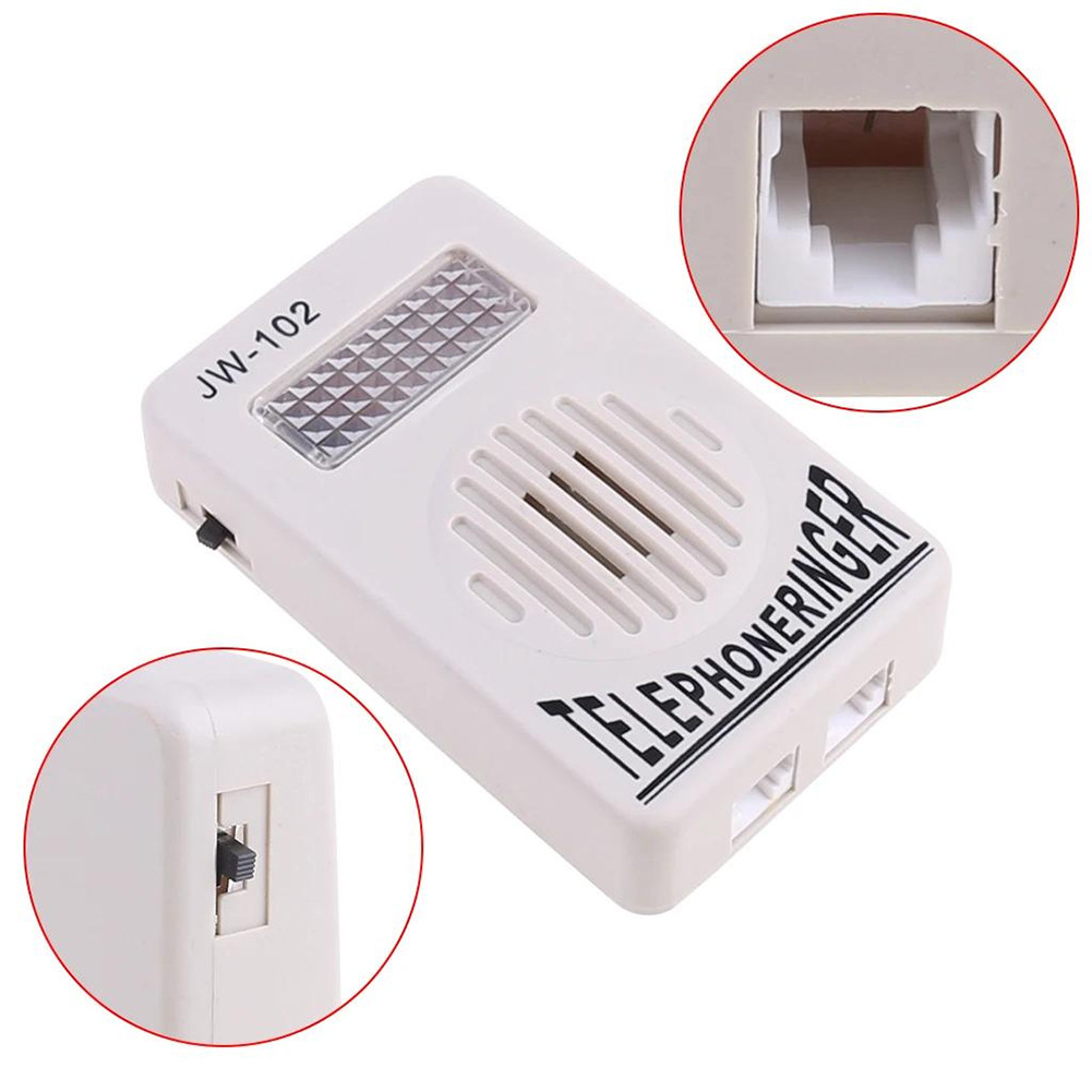 Loud Sound Telephone Ringer Amplifier with Strobe Light Flasher Volume ...