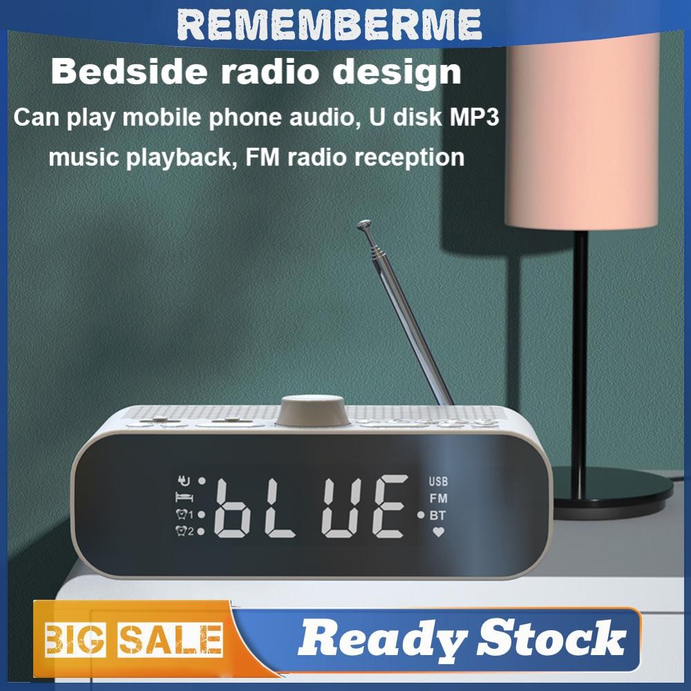 Digital Alarm Clock Radio BT Digital Radio Rechargeable Clock Radio ...