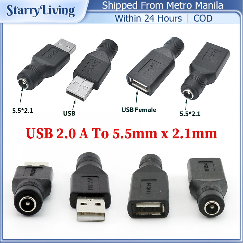 DC 5.5*2.1mm Female Power Jack To Micro Type-c Male USB 2.0 Female/Male ...