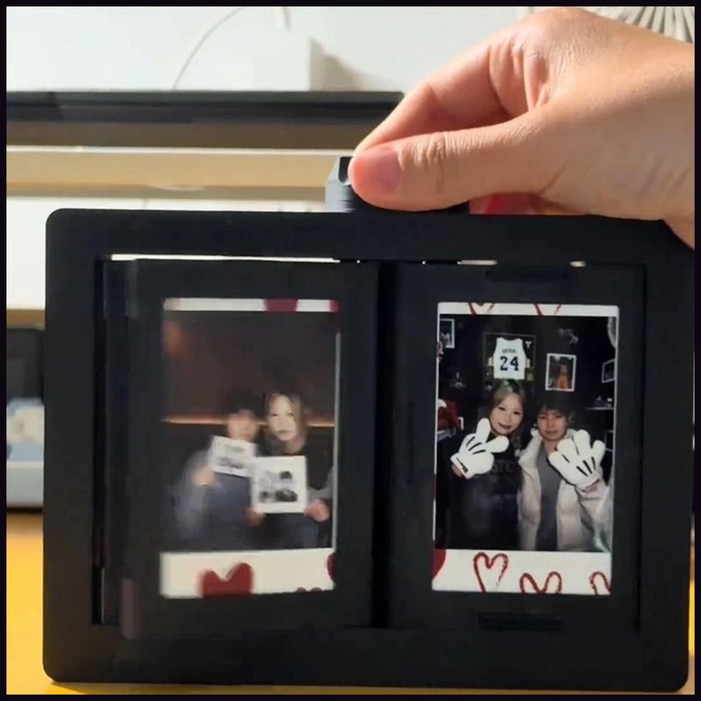 Picture Frames Photo Rotating Page 360 Degree Hand Crank 12-Card Holder ...
