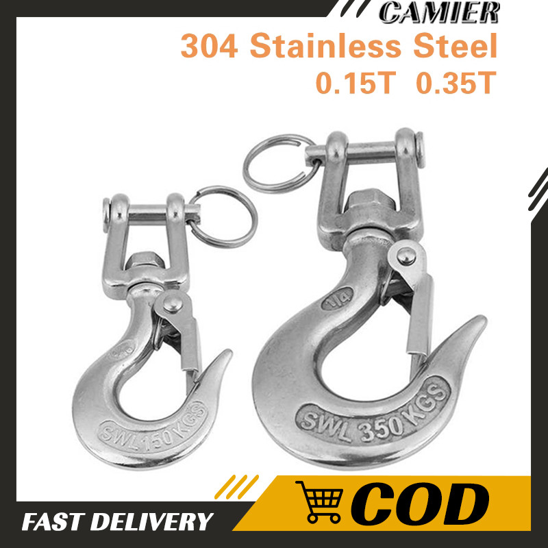 Stainless Steel Clevis Type Swivel Eye Lifting Snap Tone Hook with ...