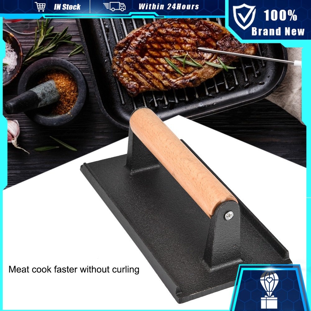Heavy Duty Cast Iron Barbecue Machine, Steak Burger Press Machine with ...
